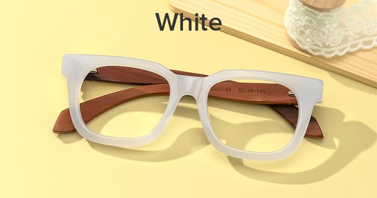 White Frame Glasses, Transparent White Eyeglasses
