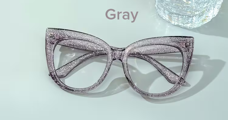 Gray Eyeglasses, Clear & Dark Grey Prescription Glasses