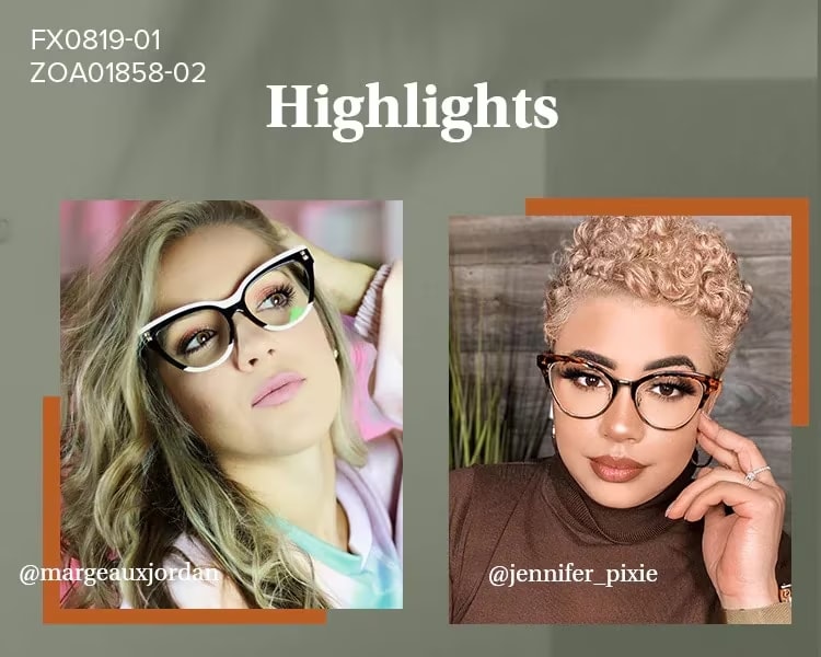 Highlight Frame Glasses and Prescription Glasses