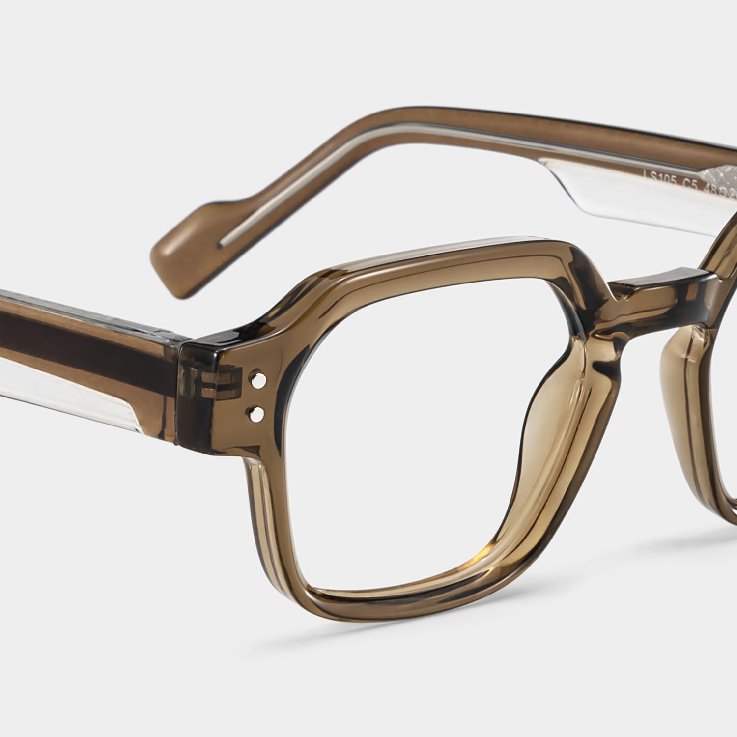 Joy Brown Frame Glasses with Geometric Frame Online | ZEELOOL