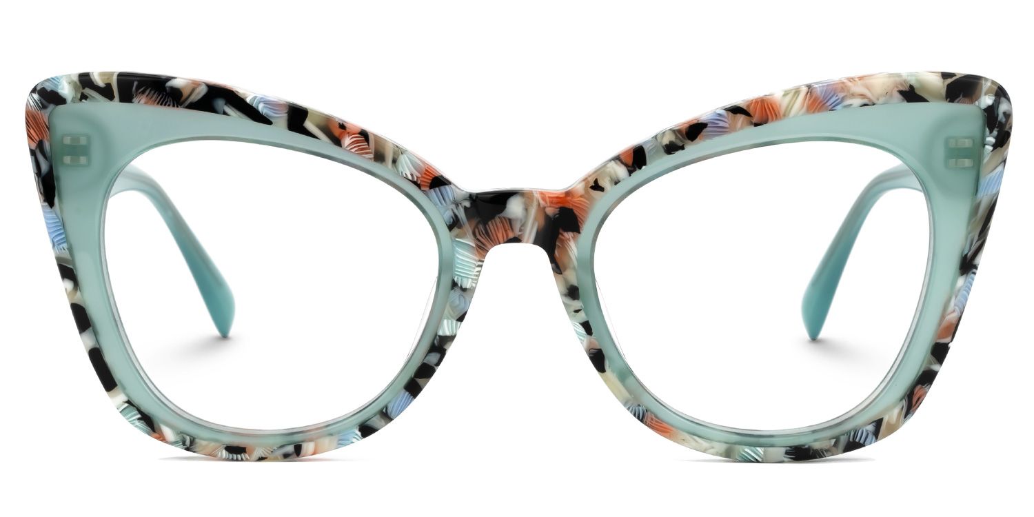 Dunkley Designer Eyeglasses in Cateye Multicolor Frame