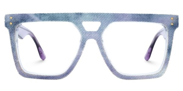 Rubin Blue Purple Denim Eyeglasses | Zeelool