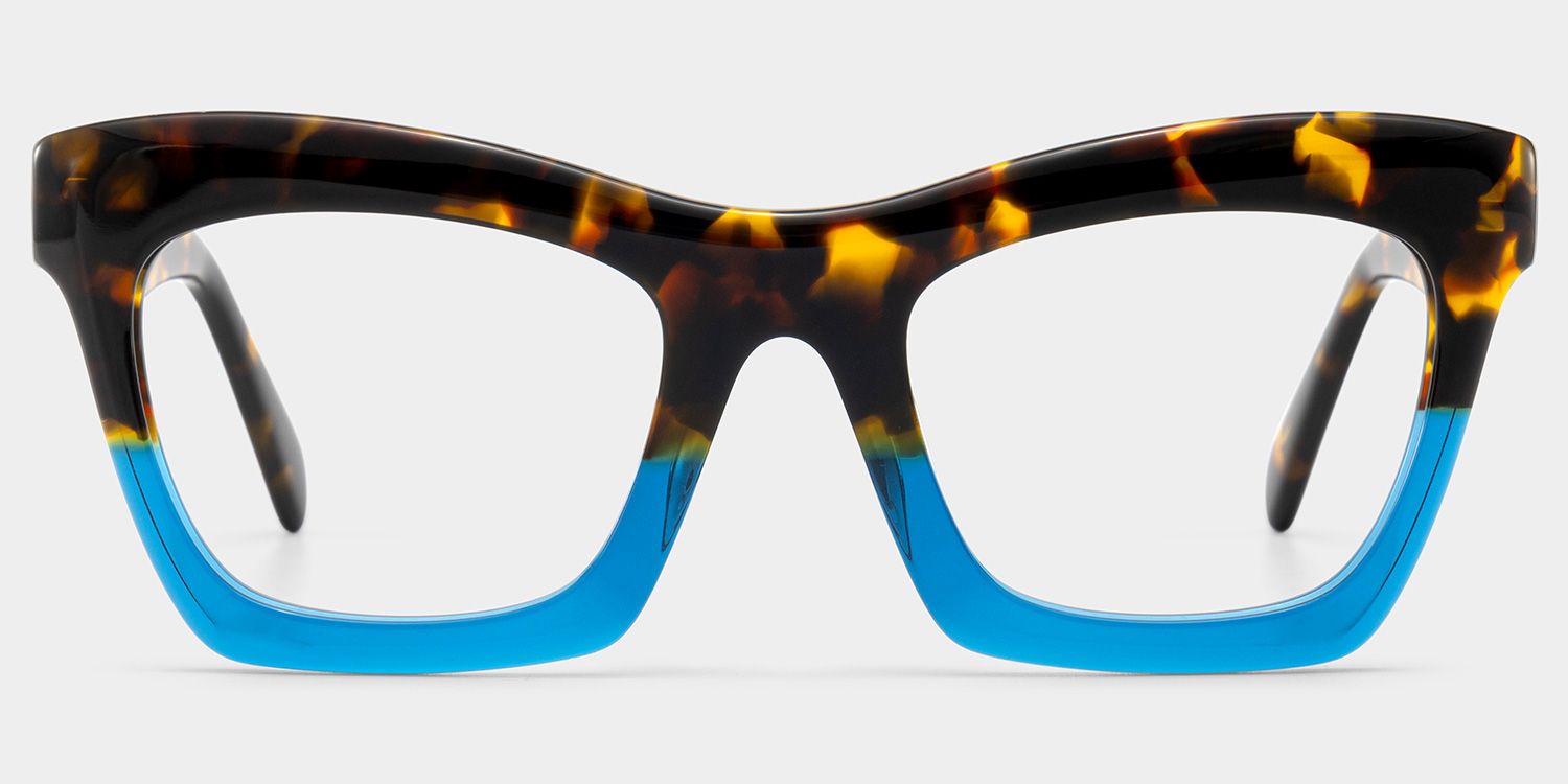 Benitez Square Two-Tone Frame & Prescription Sunglasses
