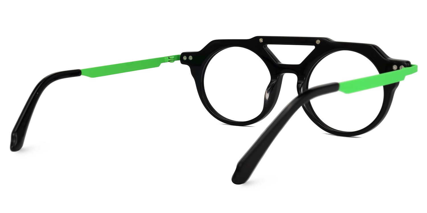 Lidsa Aviator Black Glasses