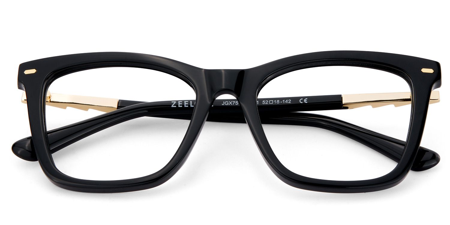 Women's Square Black Frame Glasses