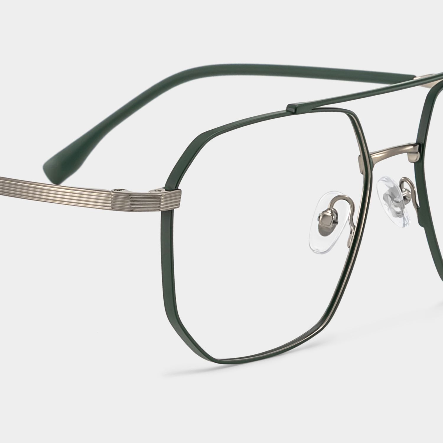 Logan Green Frame Glasses with Aviator Frame Online | ZEELOOL