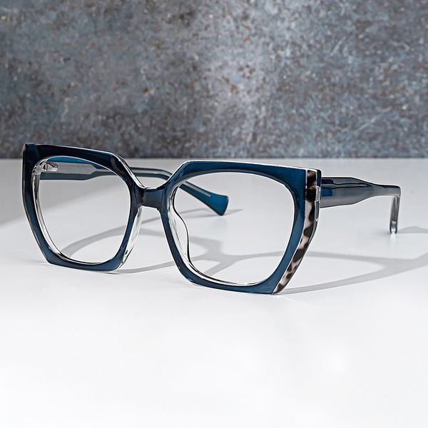 Geometric Sallyann Blue Glasses on sale -Zeelool Glasses