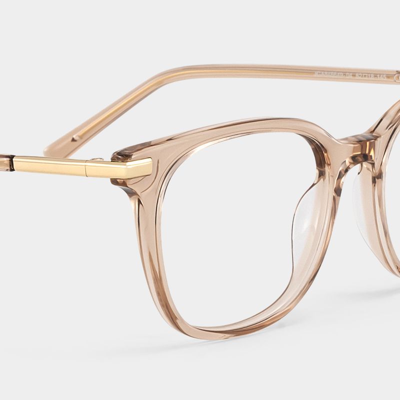 Square Champagne Eyeglasses- Vilmarie Acetate Frame Glasses