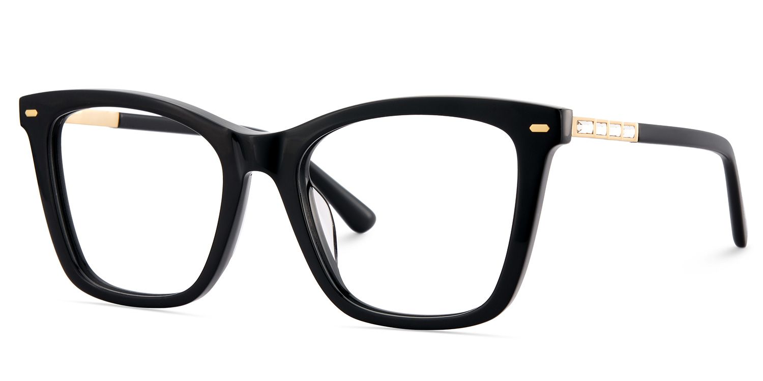 Women's Square Black Frame Glasses
