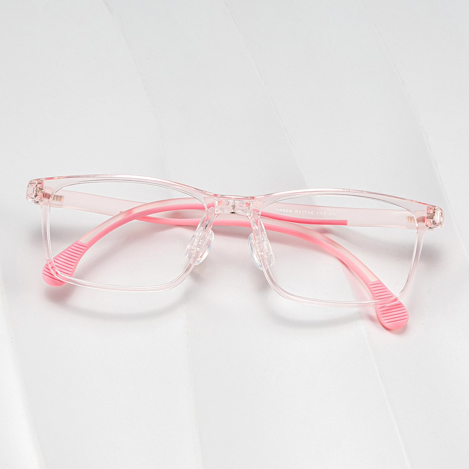Sunny Rectangle Pink Frame Eyeglasses for Tween