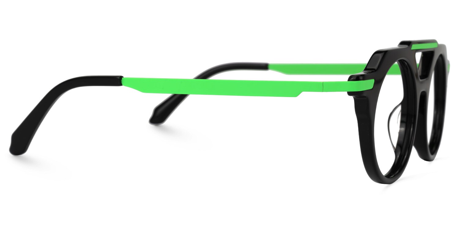 Lidsa Aviator Black Glasses