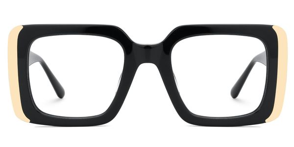 Black Rectangle Eyeglass Frames - Jesse Acetate Frame Glasses