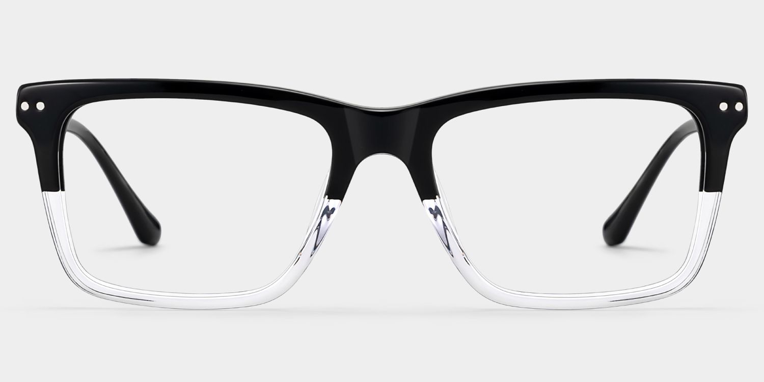 Harper Two-tone Frame Prescription Glasses with Rectangle Shape | ZEELOOL