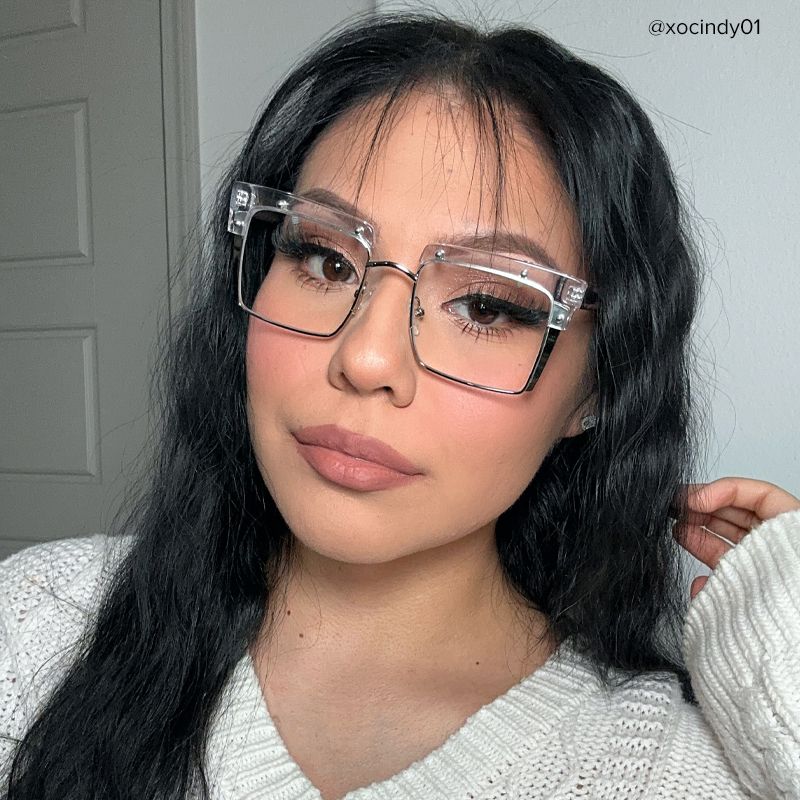 Kiana Square Crystal Frame Glasses | Zeelool Optical