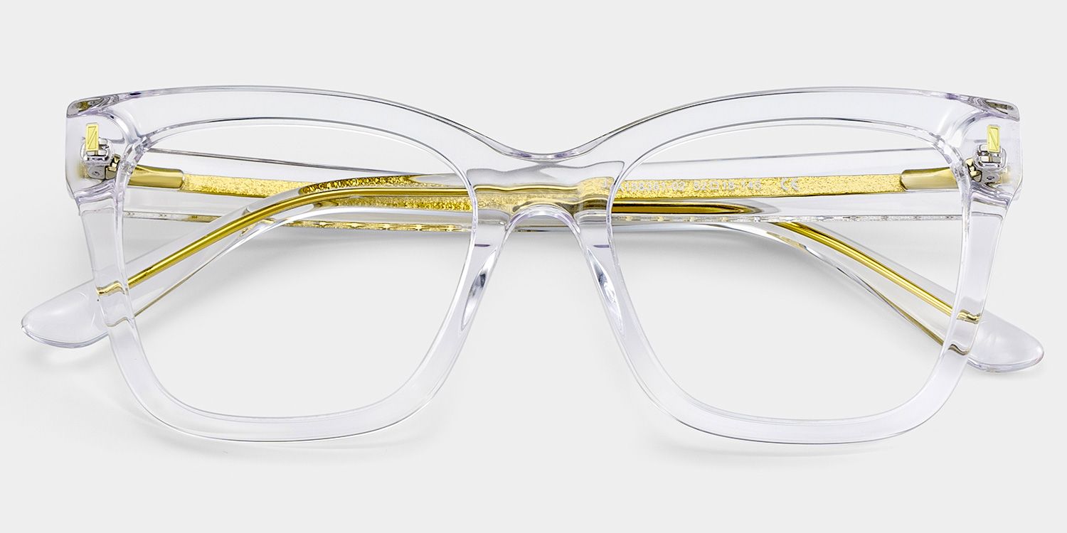Square Crystal Eyeglasses Rory Acetate Frame Glasses