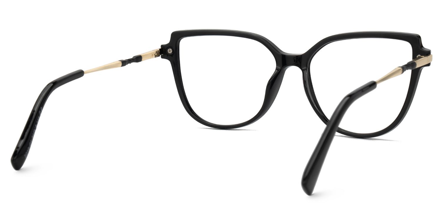 Eisan Thin black Glasses in Cateye Design | Zeelool