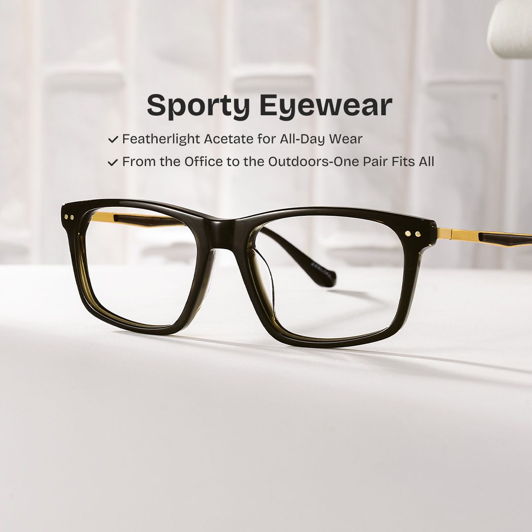 Cozy Dark Gray Frame Glasses with Rectangle Frame Online | ZEELOOL