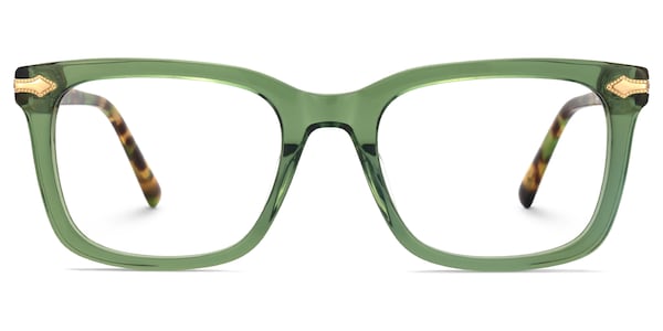 Rectangle Green Glasses Frames For Men