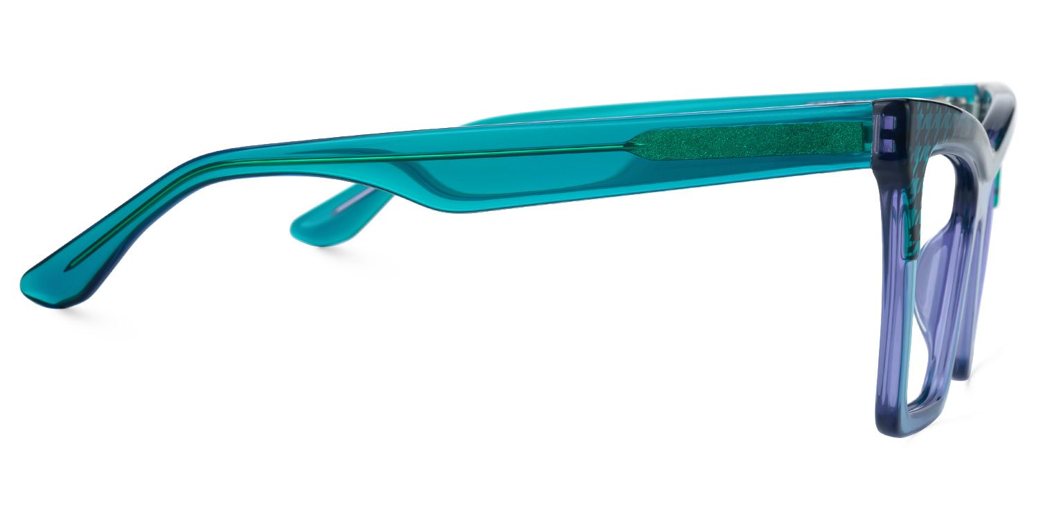 Jaclyn Designer Eyeglasses in Cateye Green Frame