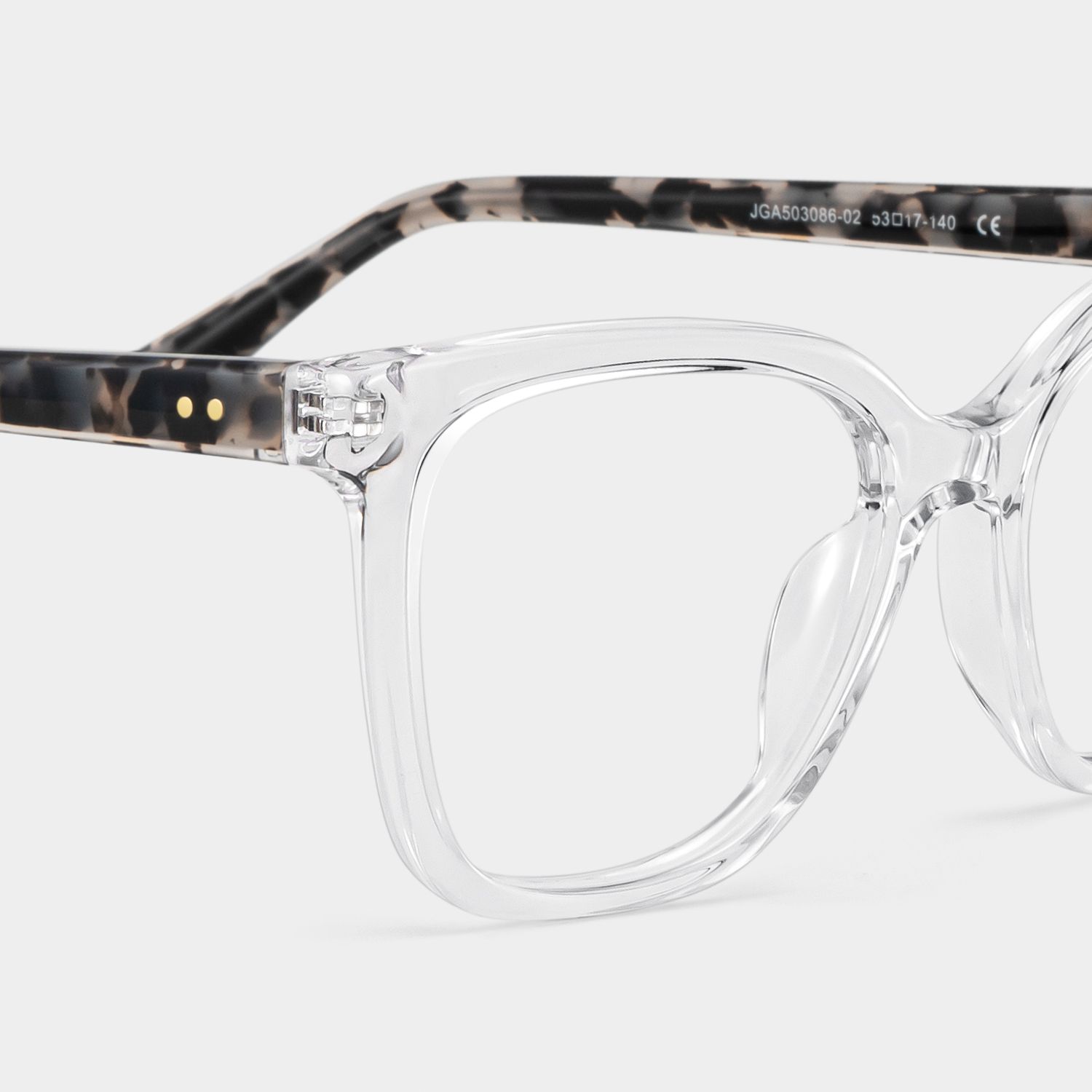Sage Clear Frame Glasses with Rectangle Frame Online | ZEELOOL