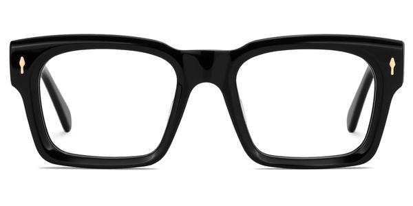 Rectangle Herman Black Frames Designer Glasses