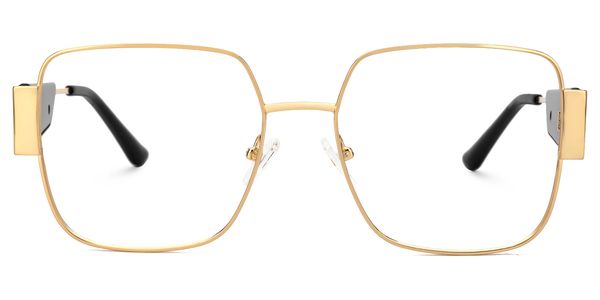 Porsha Designer Eyeglasses in Square Gold Frame