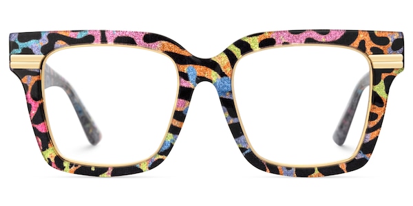 Taylor Square Havana Leopard Print Glasses for Females