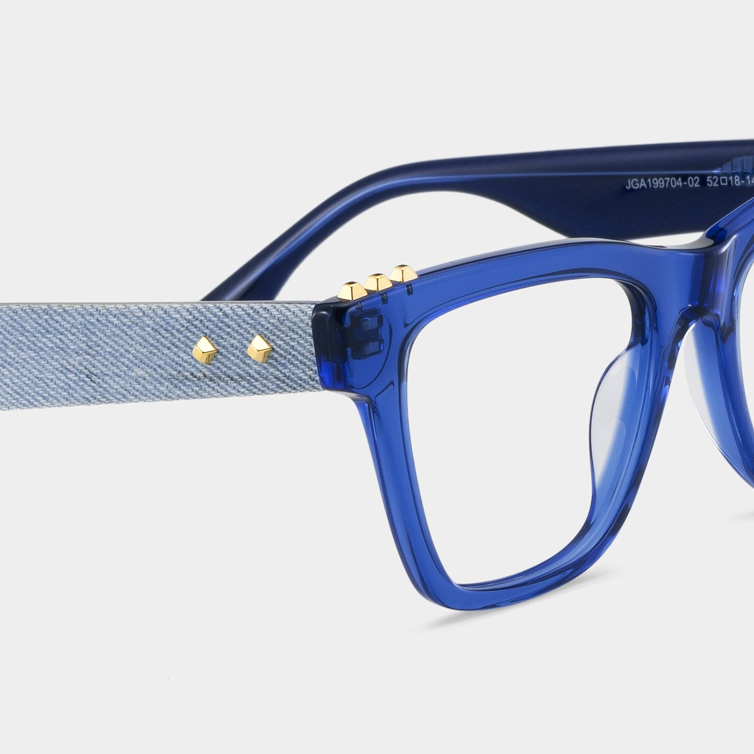 Soren Square Blue Frame Eyeglasses for Woman| ZEELOOL