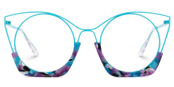 Barbara Glasses in Atoll-Light Blue Eyglass Frames
