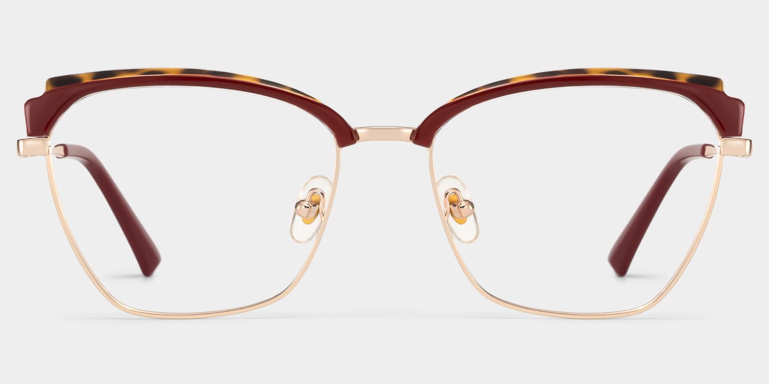 Phoebe Browline Red Frame Eyeglasses for Woman| ZEELOOL