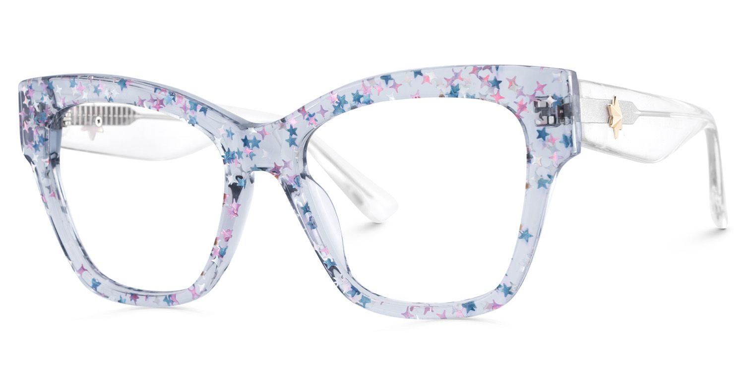 Full Rim Square Frame With Shiny Stars Decorated