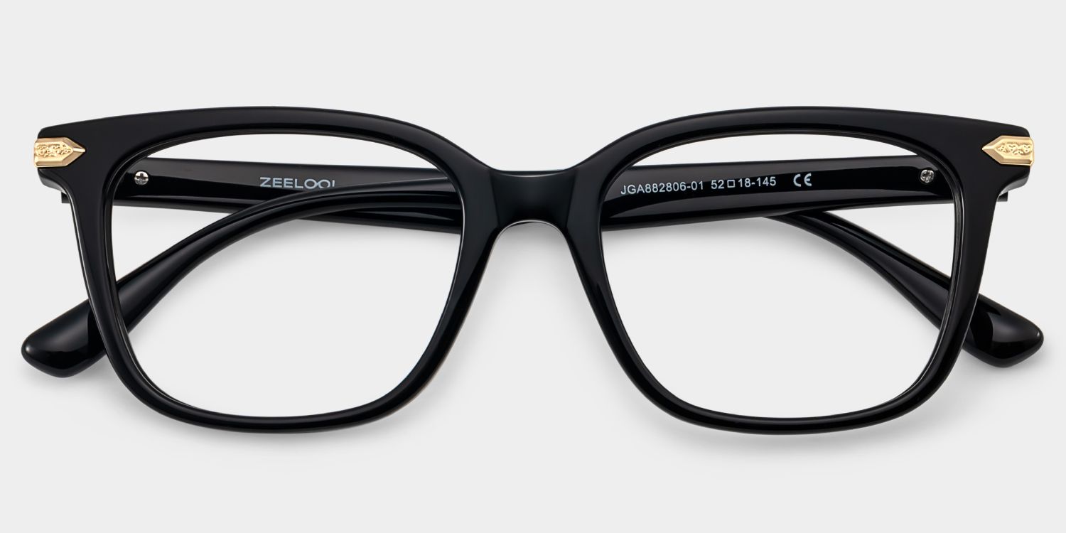 Thomas Black Frame Glasses with Rectangle Frame Online | ZEELOOL