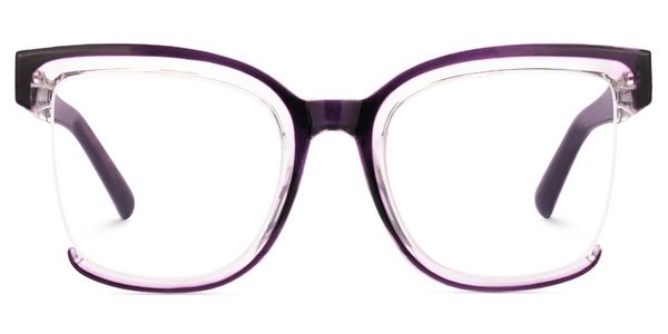 Square Cadogan Purple Color Frame Glasses | Zeelool
