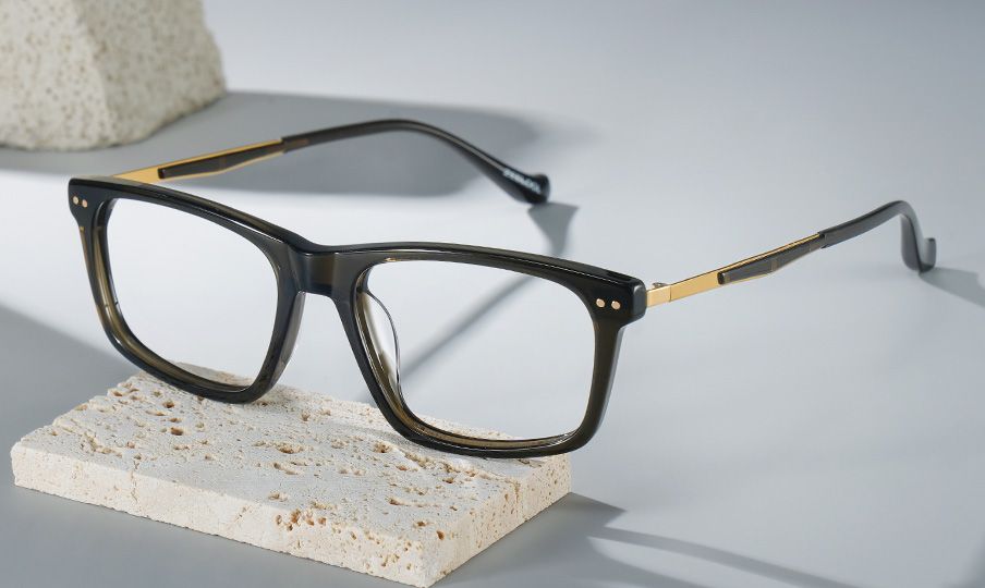 Cozy Dark Gray Frame Glasses with Rectangle Frame Online | ZEELOOL