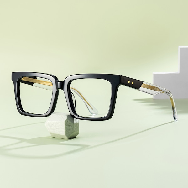 Black Square Frame Glasses - Hattie on Sale | Zeelool