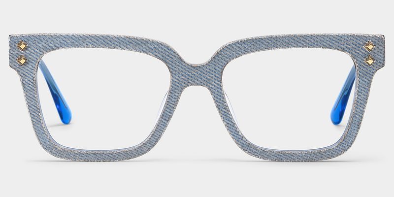 Square Blue Eyeglasses- Luxe Acetate Frame Glasses