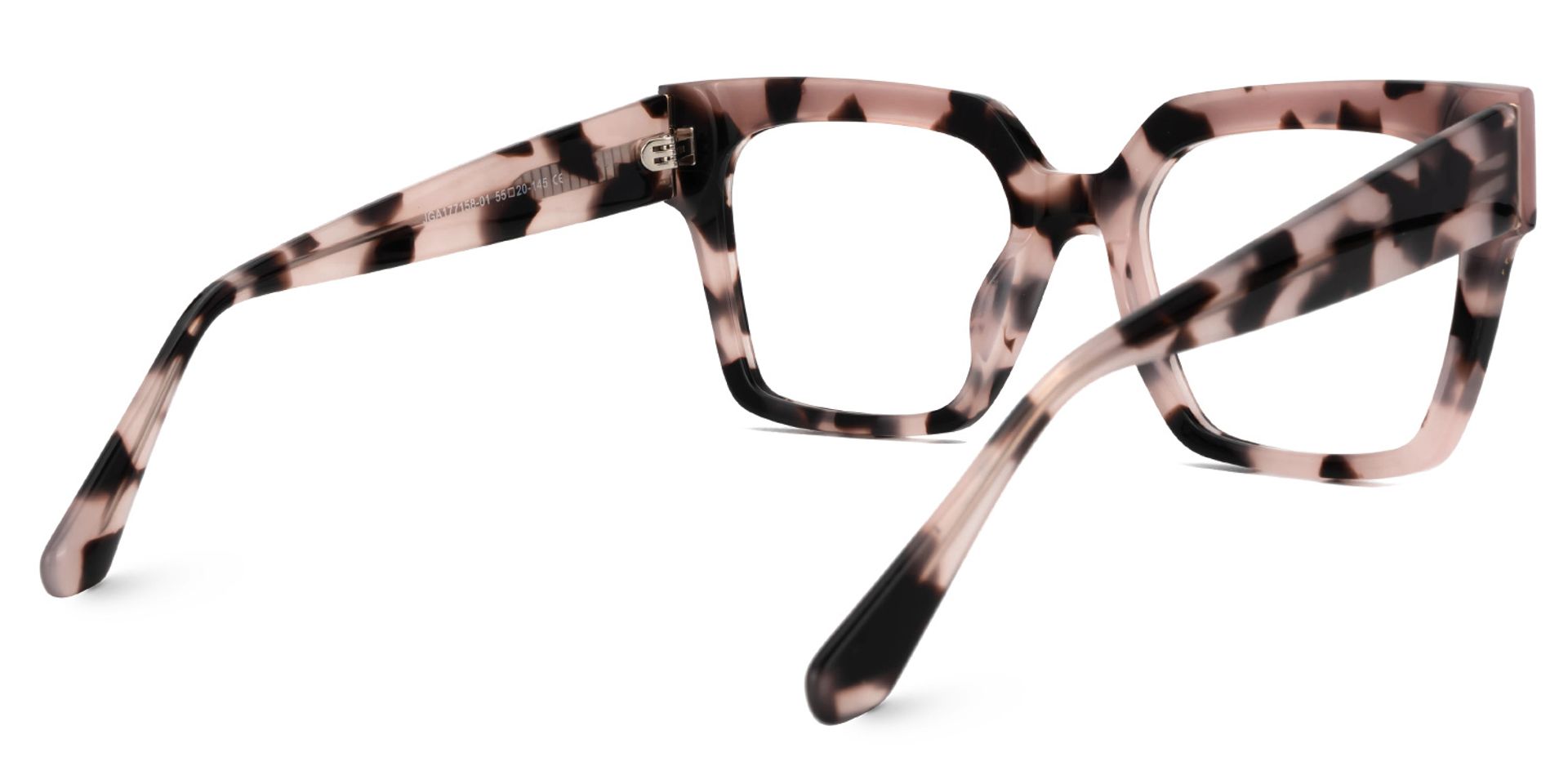 Merelin Pink-Tortoise Eyeglasses with Square Frames