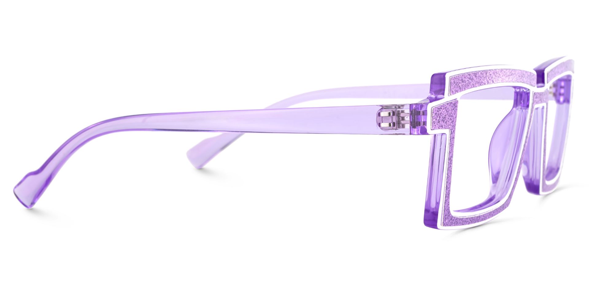 Zephyr Lavender Glasses Frames in Cyberpunk Style Eyeglasses