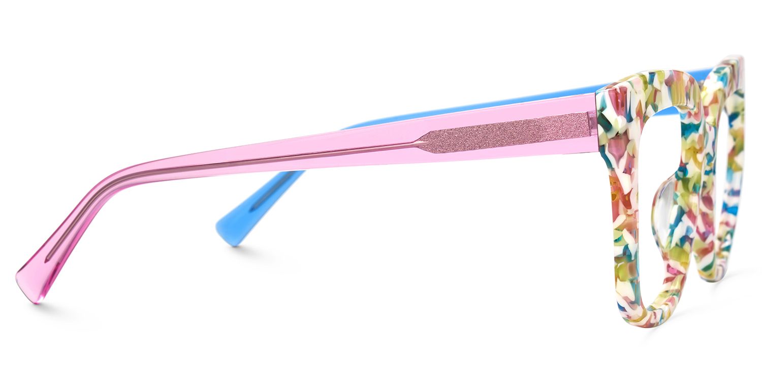 Square Mottled Glasses - Nina Acetate Frame Glasses