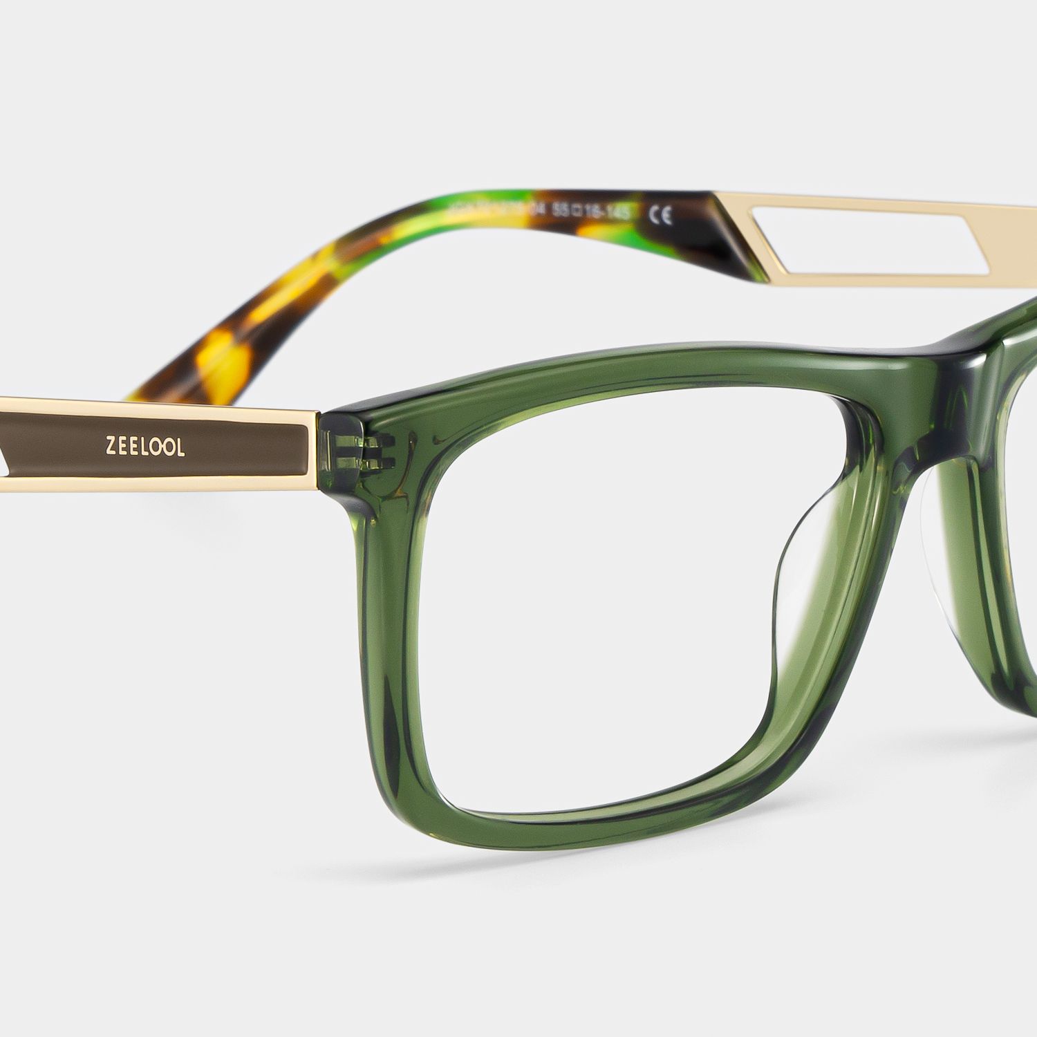 Morgan green rectangle glasses Online | ZEELOOL