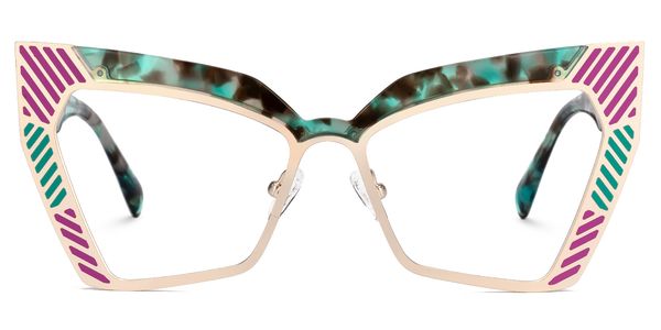Chrishana Designer Eyeglasses in Butterfly Green-Tortoise Frame