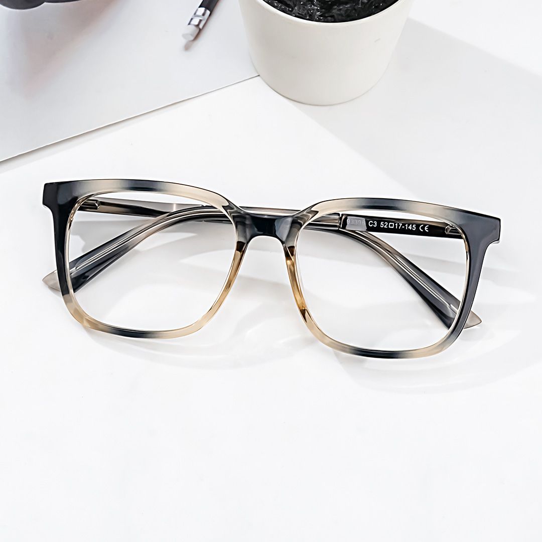 Riggins Square Beige-Gray Glasses