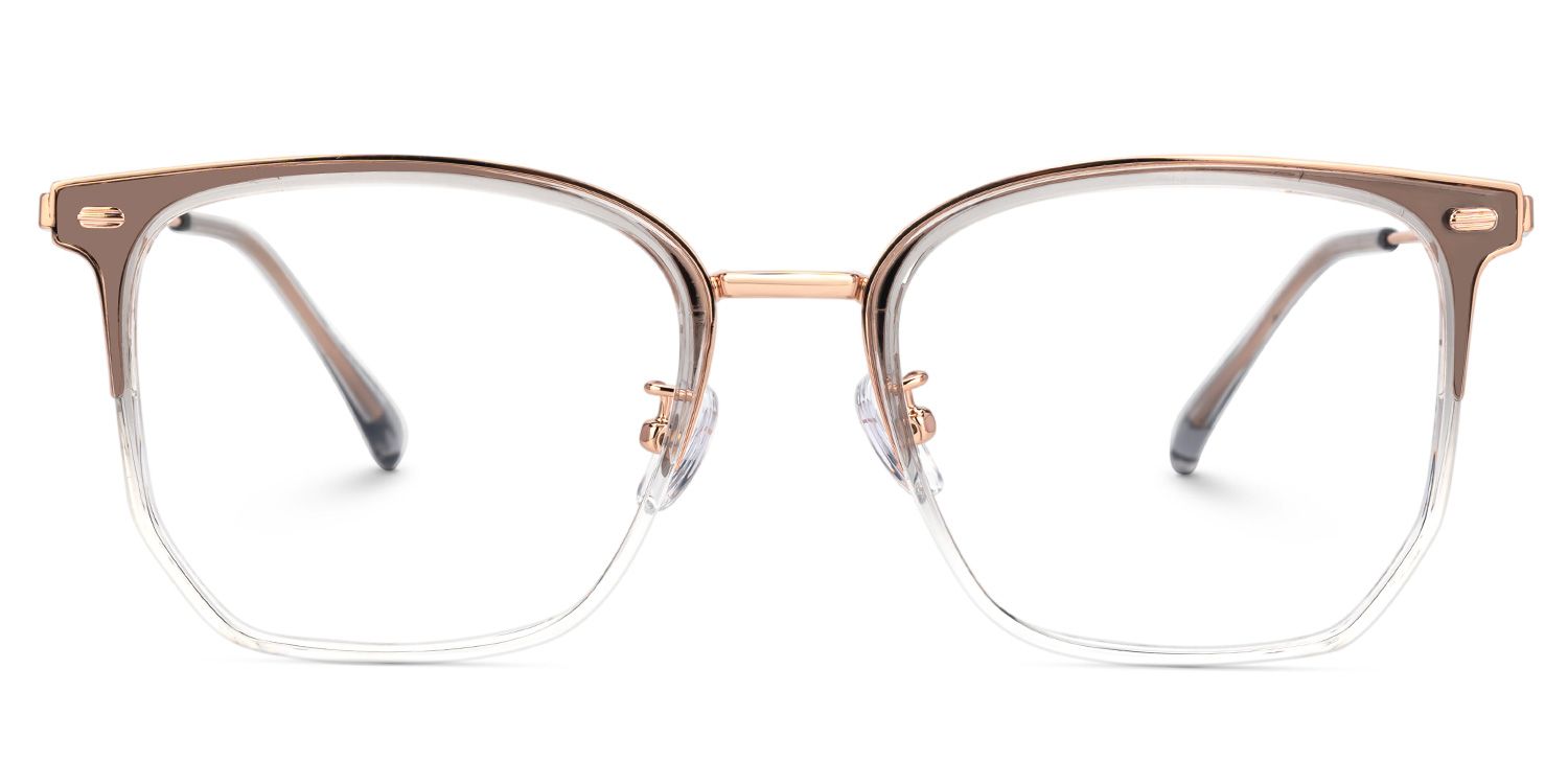 Roque Mixed-material Geometric Crystal Frame Glasses | Zeelool