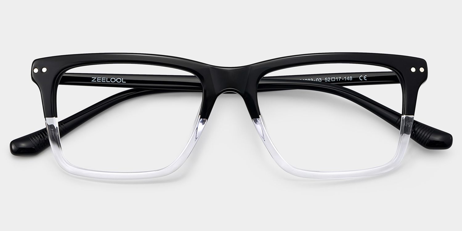 Harper Two-tone Frame Prescription Glasses with Rectangle Shape | ZEELOOL