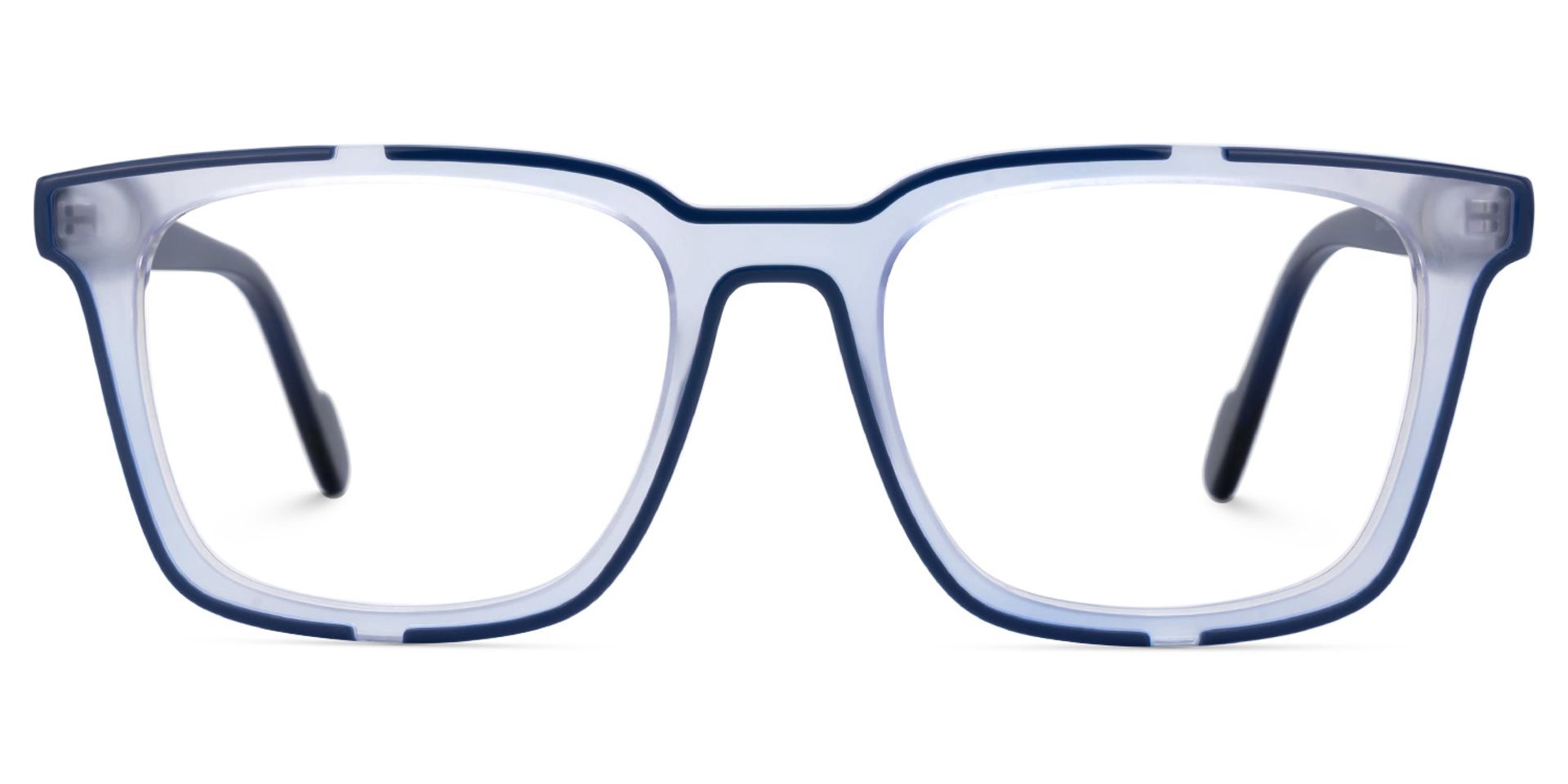 Blue Acetate Rectangle Eyeglasses- Hazeley