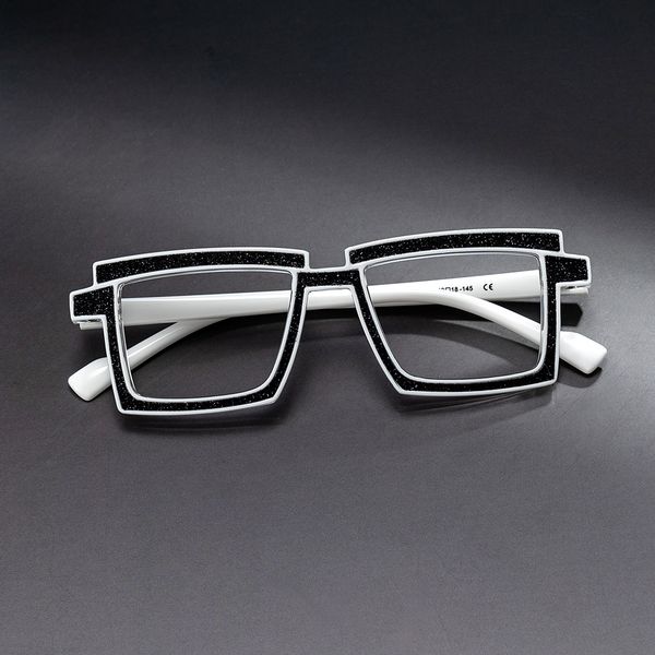 Rectangle Wire Frame Glasses With Black Color