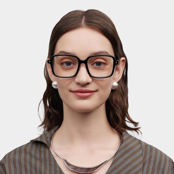 Talia Black Frame Glasses with Square Frame Online | ZEELOOL
