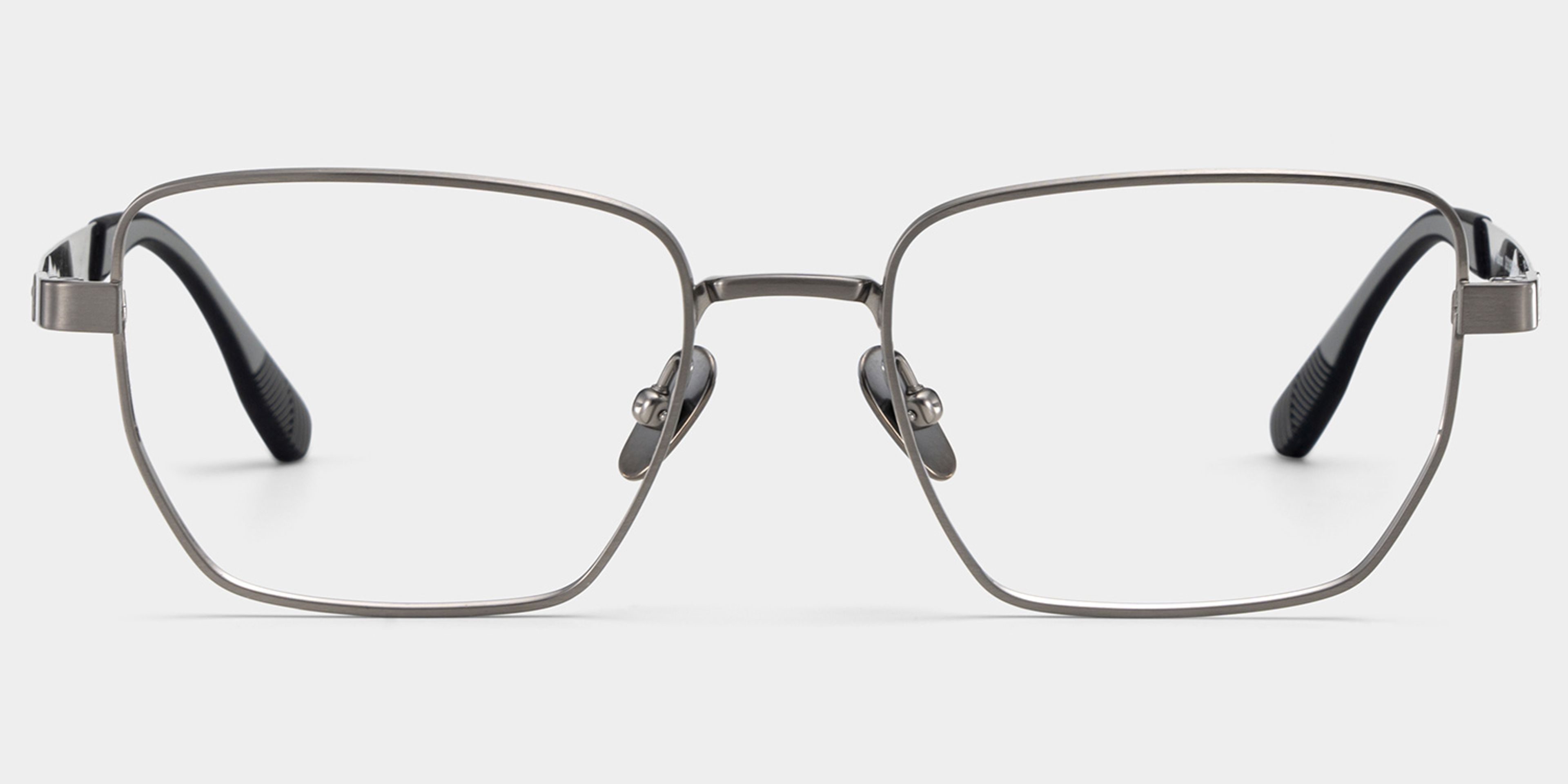 Jameson Gray Frame Prescription Glasses with Geometric Shape | ZEELOOL