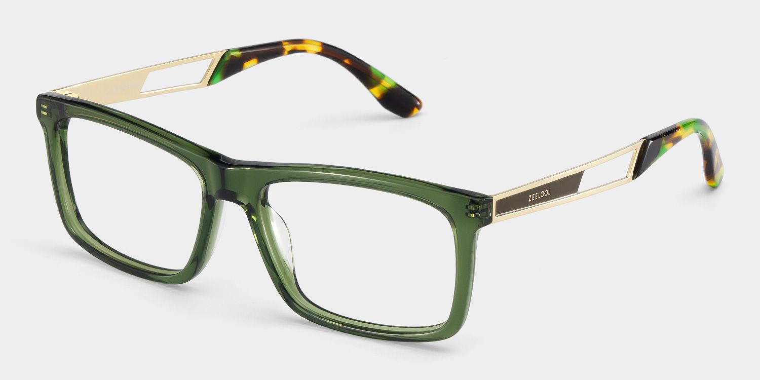 Morgan green rectangle glasses Online | ZEELOOL