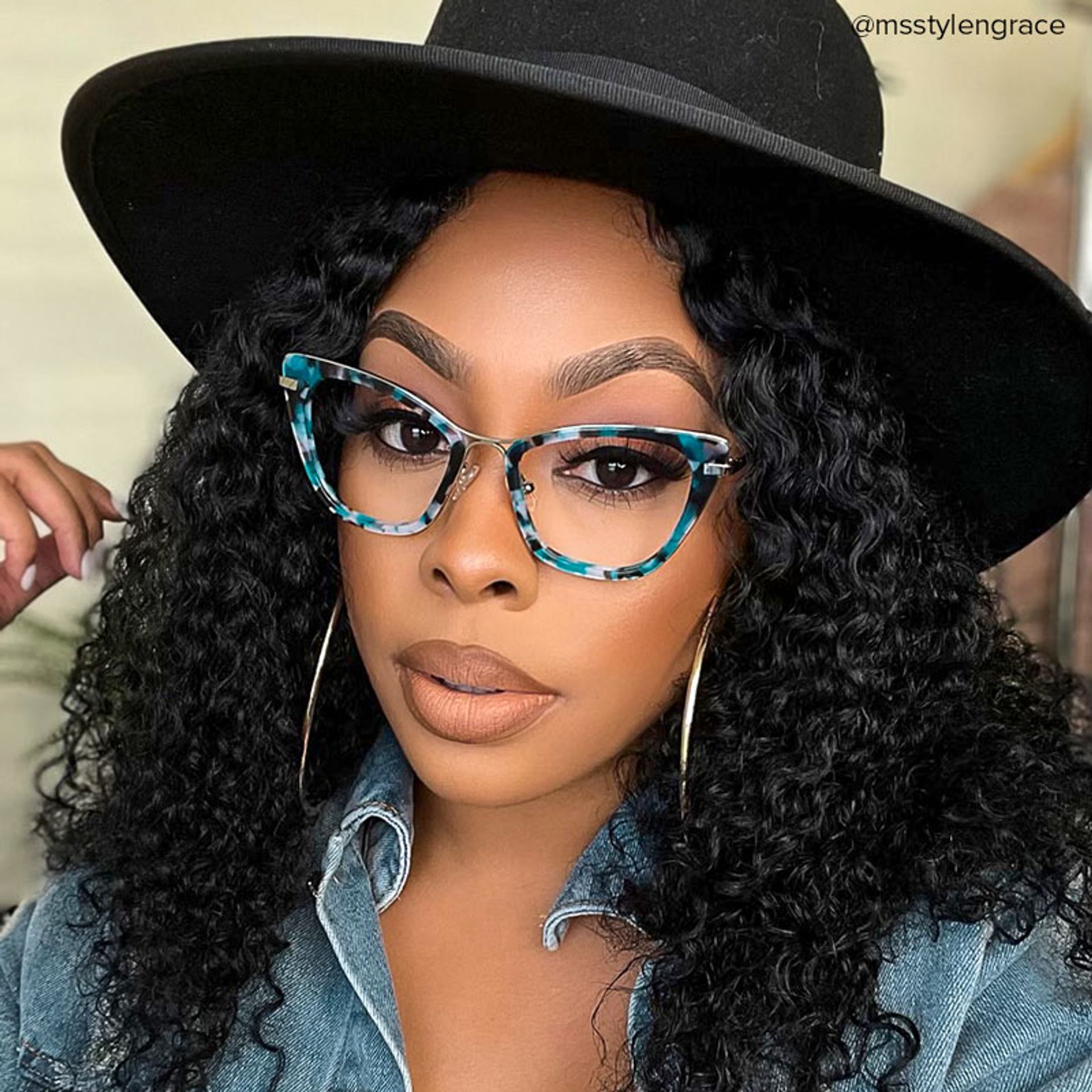 Lisojo Cateye Floral Glasses | Zeelool Glasses